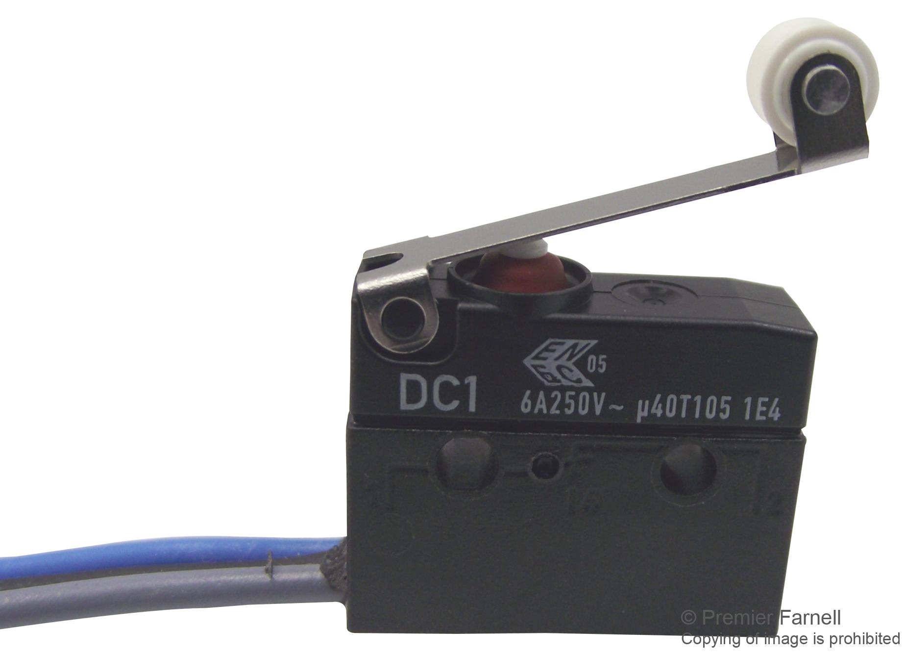 DC1C-C3RC - Zf - Microswitch, Snap Action, Roller Lever | element14 Korea