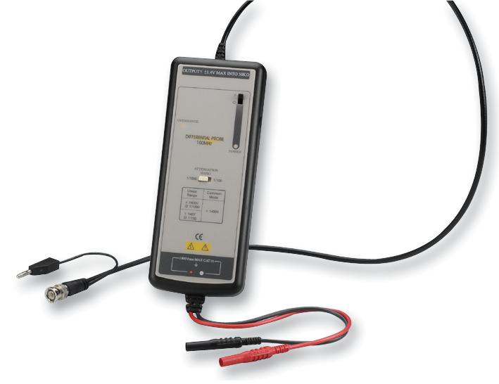 TT-SI 9110 - Testec - Oscilloscope Probe, Differential, 100 MHz ...