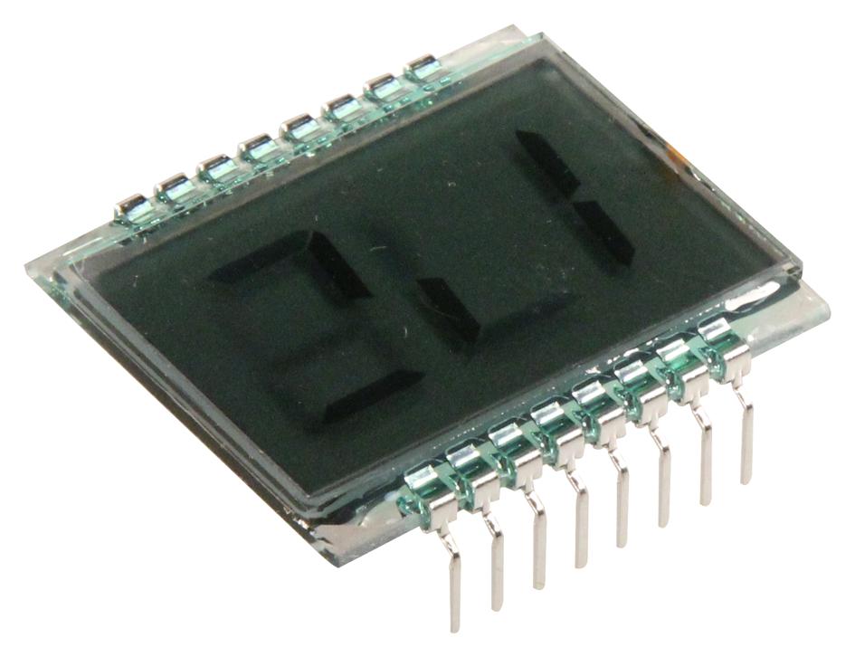 LCD-S2X1C50TR - Lumex - 7 Segment LCD Display, 2.5, 2-1/2 x 1 ...