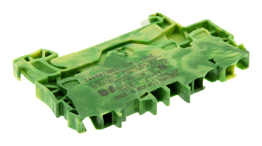 2002-1307 - Wago - DIN Rail Mount Terminal Block, 3 Ways, 22 AWG ...