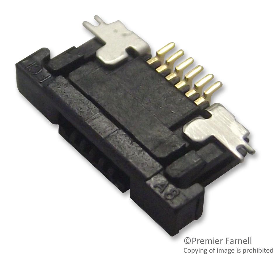 SFV6R-1STE1HLF - Amphenol Communications Solutions - FFC / FPC Board Connector, 0.5 mm, 6 ...
