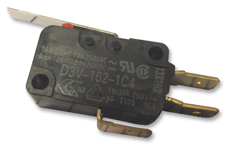 D3V-162-1C4 - Omron Electronic Components - Microswitch, Miniature, Hinge Lever | element14 Korea