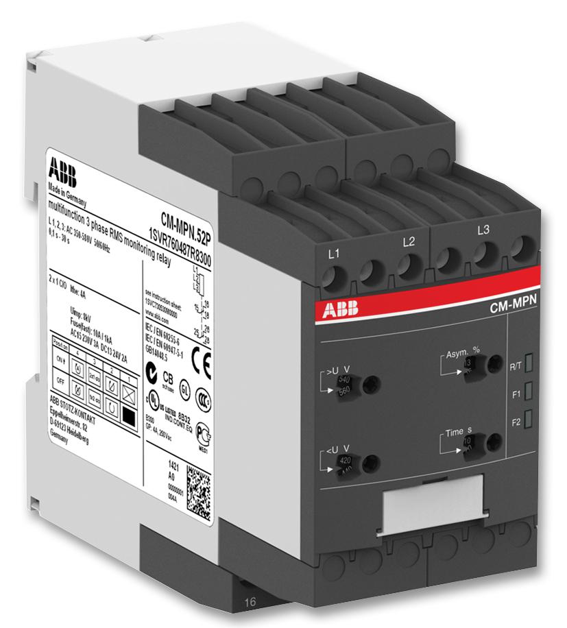 1SVR750487R8300 - Abb - Phase Monitoring Relay, Multifunction, CM-MPN | element14 Korea