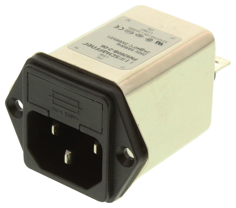 FN9260B-2-06 - Schaffner - Filtered IEC Power Entry Module, IEC C14 ...