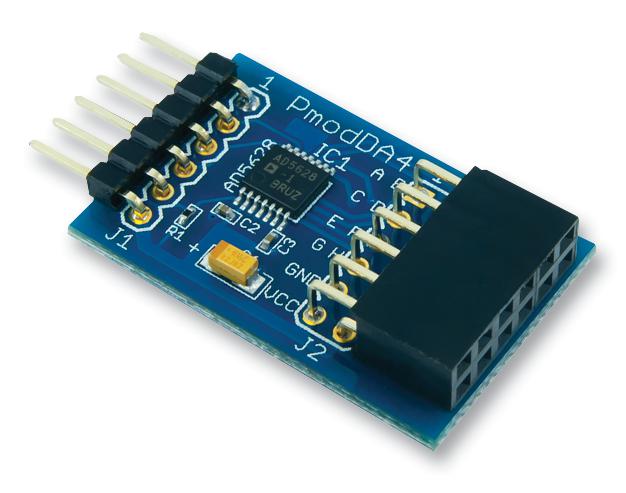 410-245 - Digilent - Daughter Board, PmodDA4 8-Channel 12-Bit Analogue to Digital Converter Pmod ...