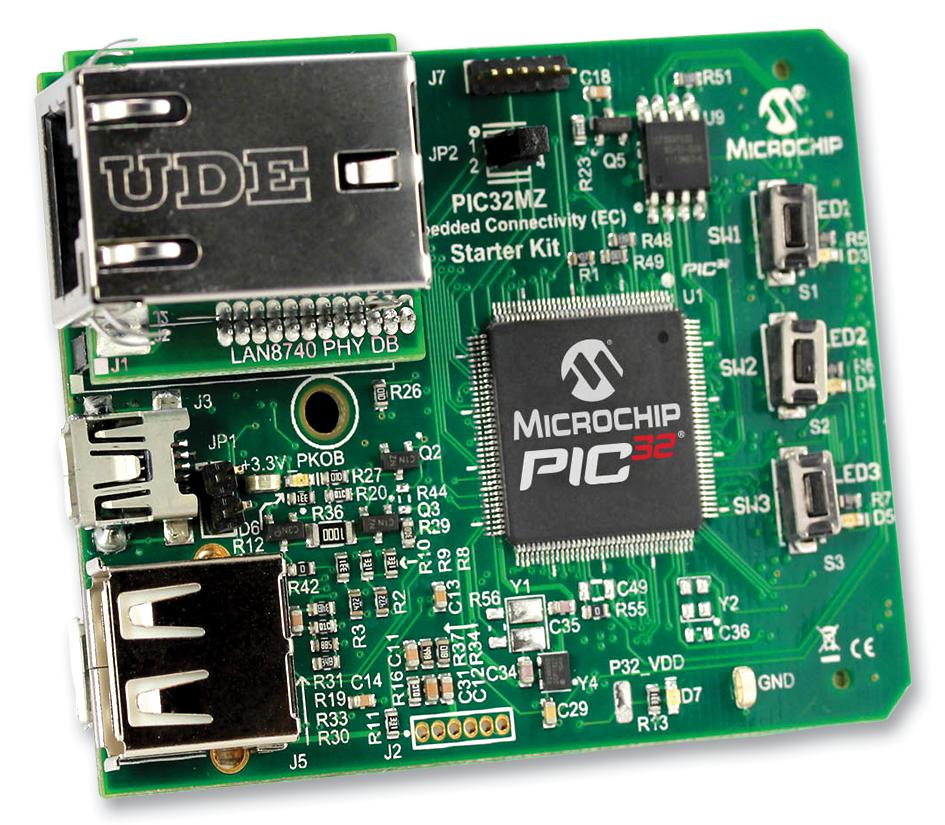 DM320006 - Microchip - Starter Kit, PIC32Mz Connectivity, 32-bit MCU | element14 Korea