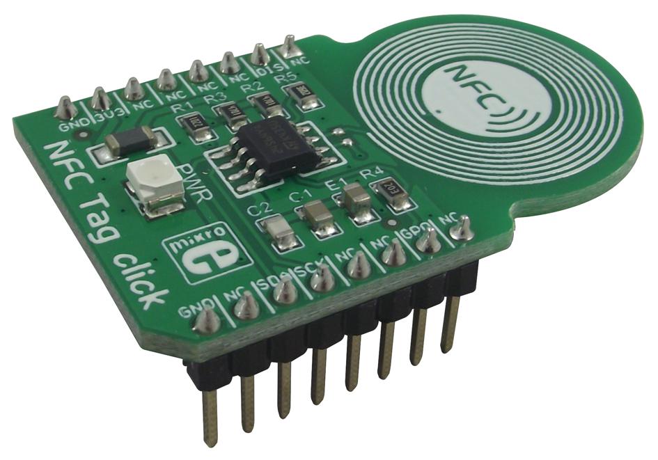 MIKROE-1726 - Mikroelektronika - Click Board, NFC Tag Click, RFID/NFC | element14 Korea