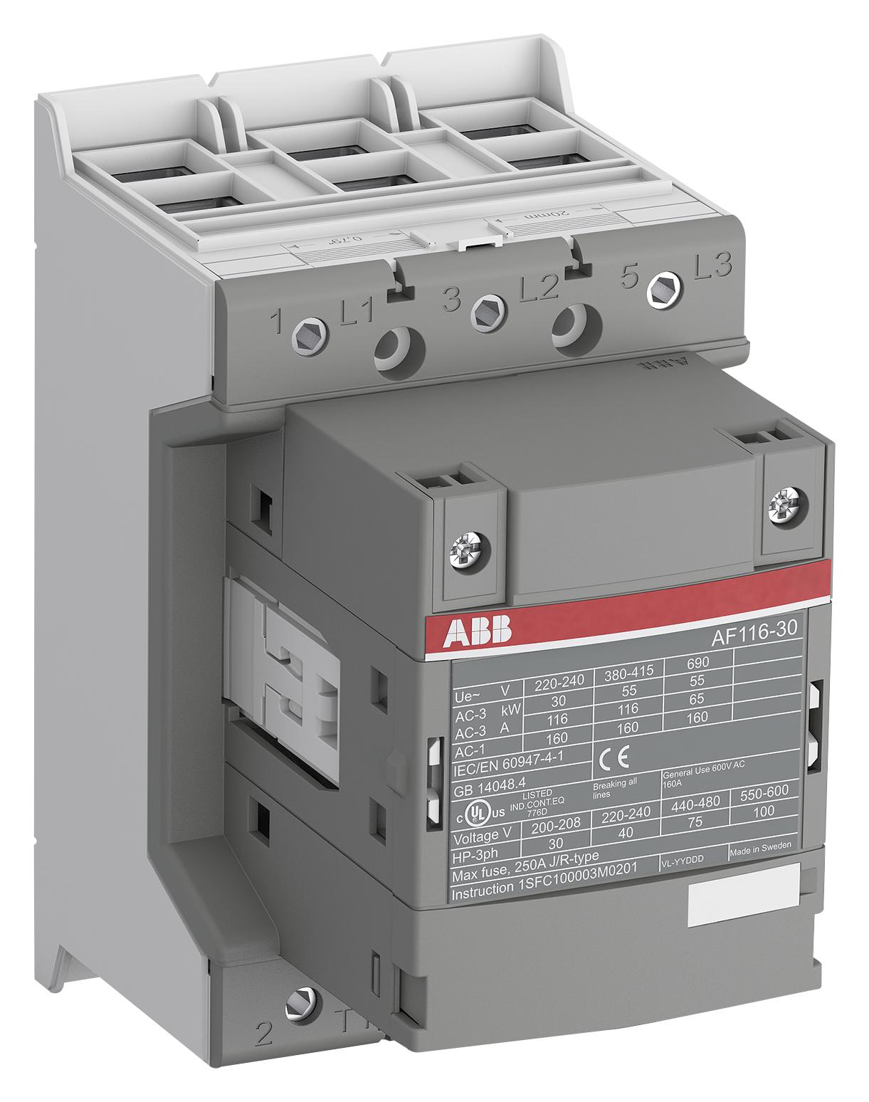 AF116-30-11B-13 - Abb - Contactor, 116 A, DIN Rail | element14 Korea