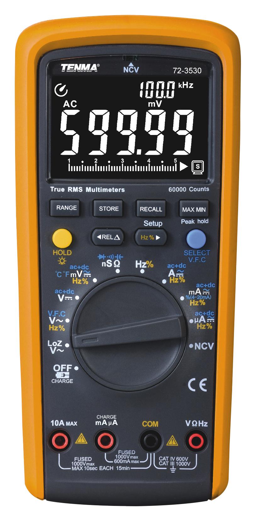 72 3530 Tenma Handheld Digital Multimeter 60000 Count True RMS
