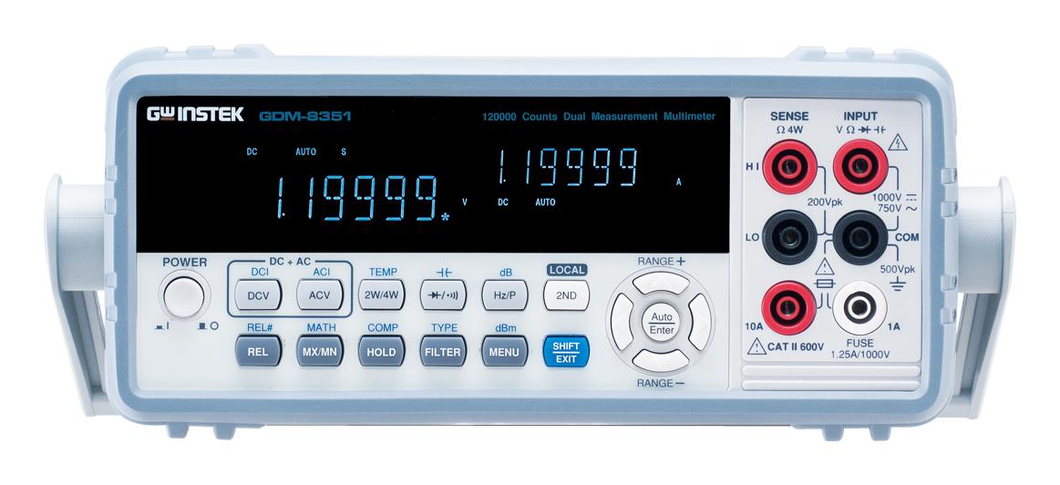 GDM-8351. - Gw Instek - Bench Digital Multimeter, Dual Digit, 10 A/1 kV ...
