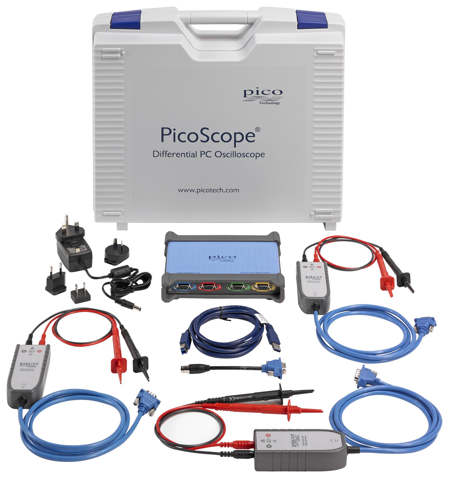 PICOSCOPE 4444 1000 V KIT - Pico Technology - PC USB Oscilloscope ...