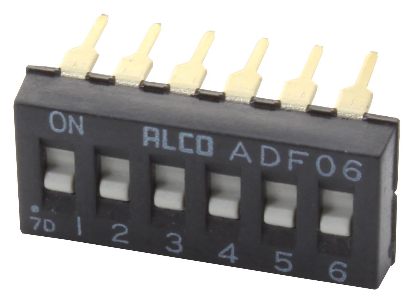 ADF0604HL - Alcoswitch - Te Connectivity - DIP / SIP Switch, 6 Circuits ...