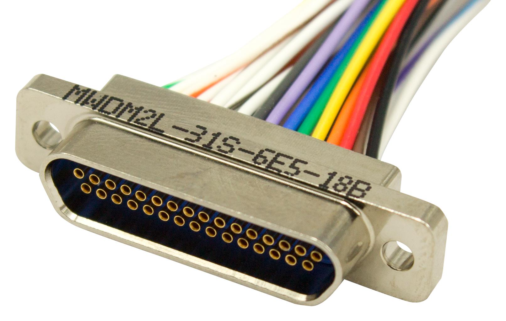 MWDM2L-21S-6E5-18B - Glenair - Micro D Cable Assembly, Micro-D ...