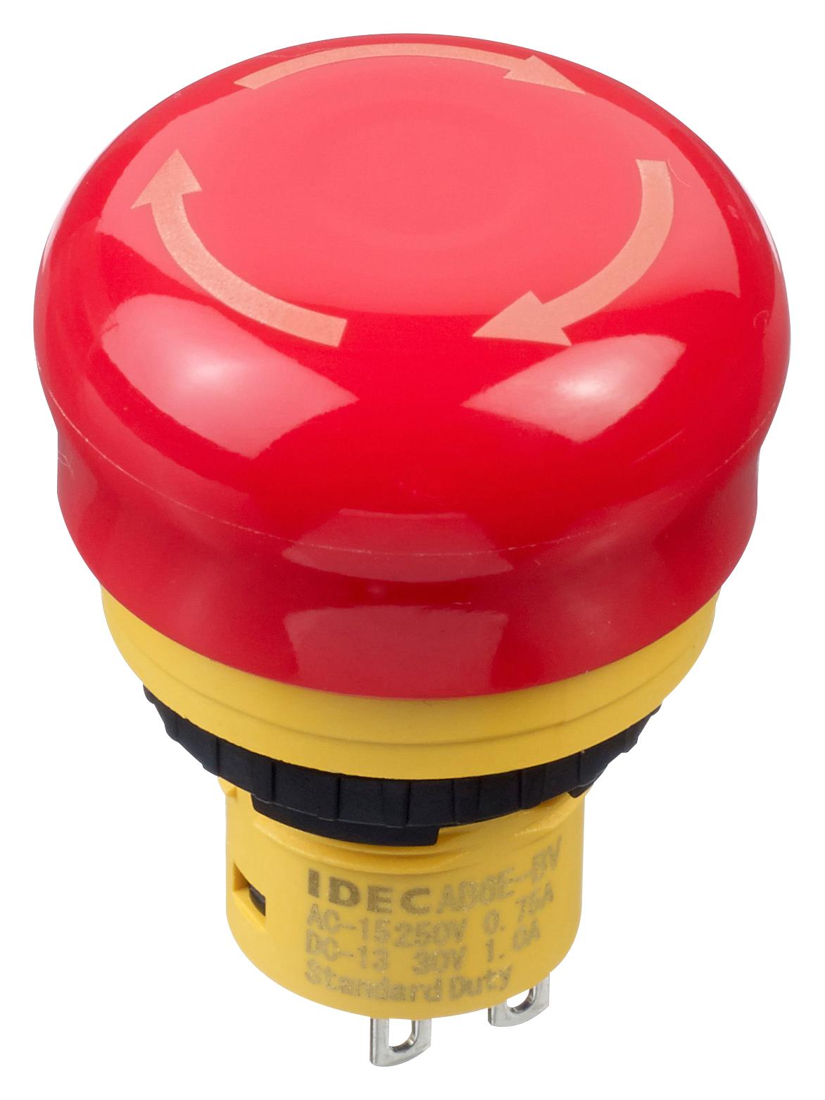 Ab6e 3bv02prm Idec Emergency Stop Switch Dpst Nc Push Pull