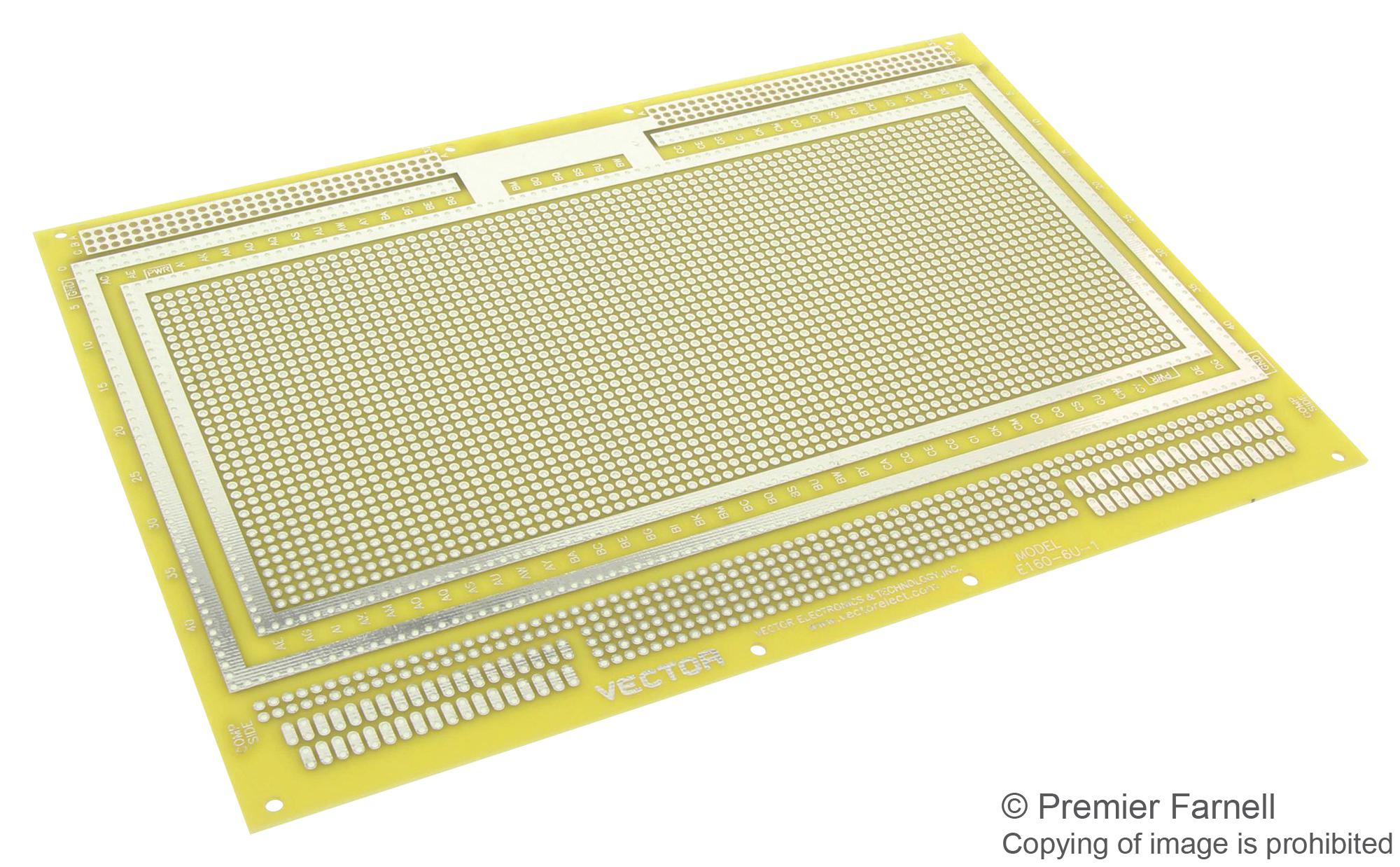 E160 6U 1 Vector Electronics PCB Eurocard Pad per hole e160-6u-1-vector-electronics-pcb-eurocard-pad-per-hole