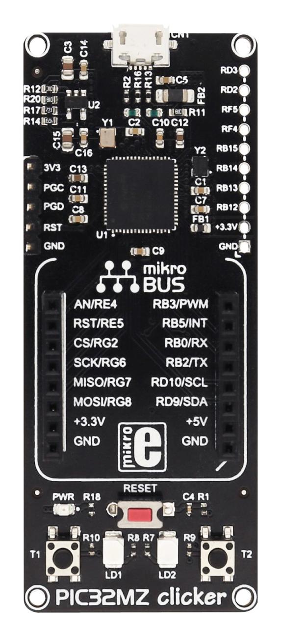 MIKROE-2788 - Mikroelektronika - Development Board, Clicker, PIC32MZ MCU | element14 Korea