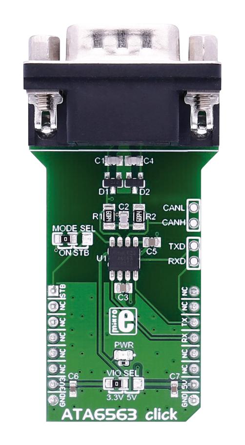 MIKROE-2334 - Mikroelektronika - Add-On Board, CAN FD TxRx Click Board, mikroBUS Connector ...