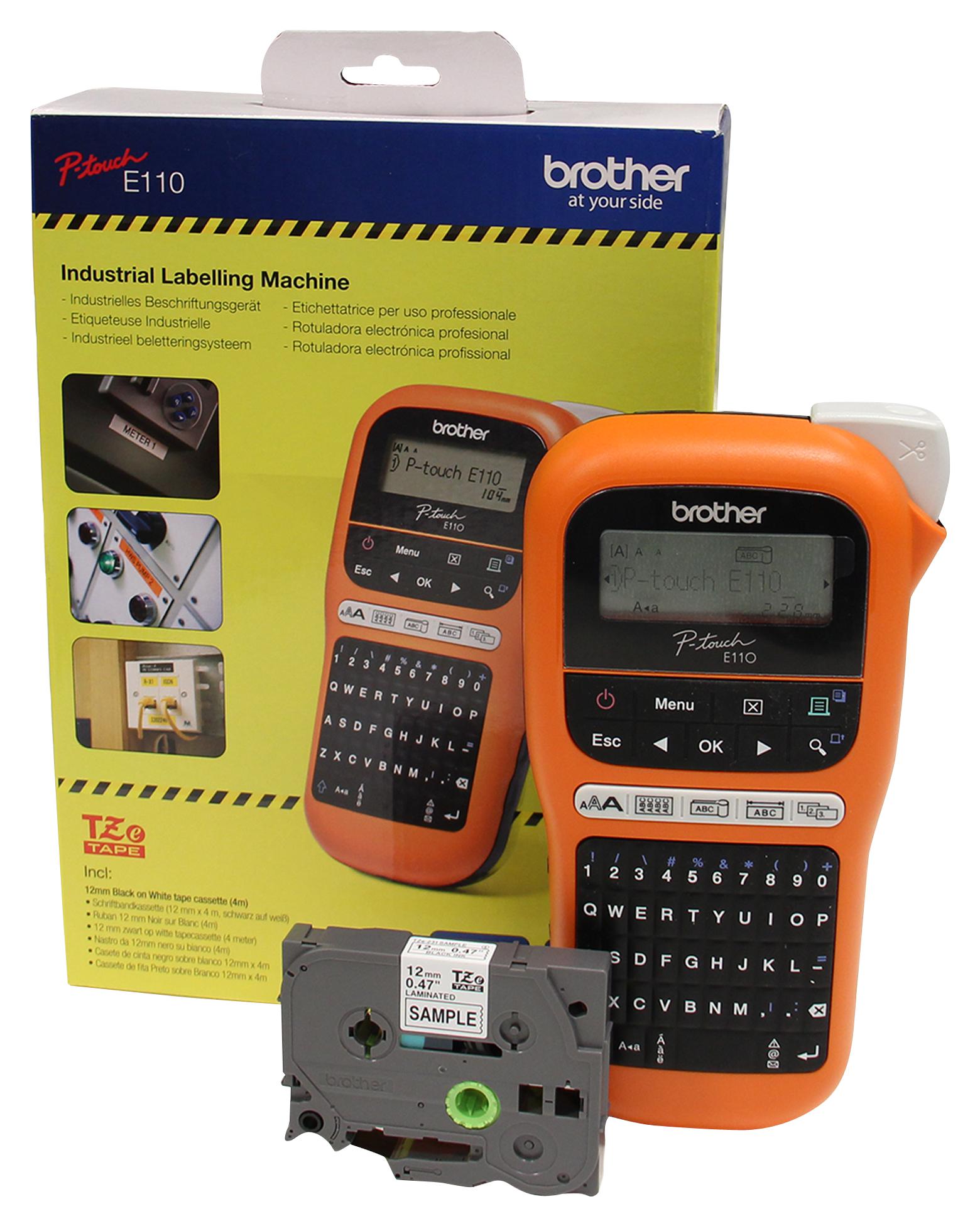 PTE110 - Brother - Label Printer, Handheld, Thermal Transfer ...