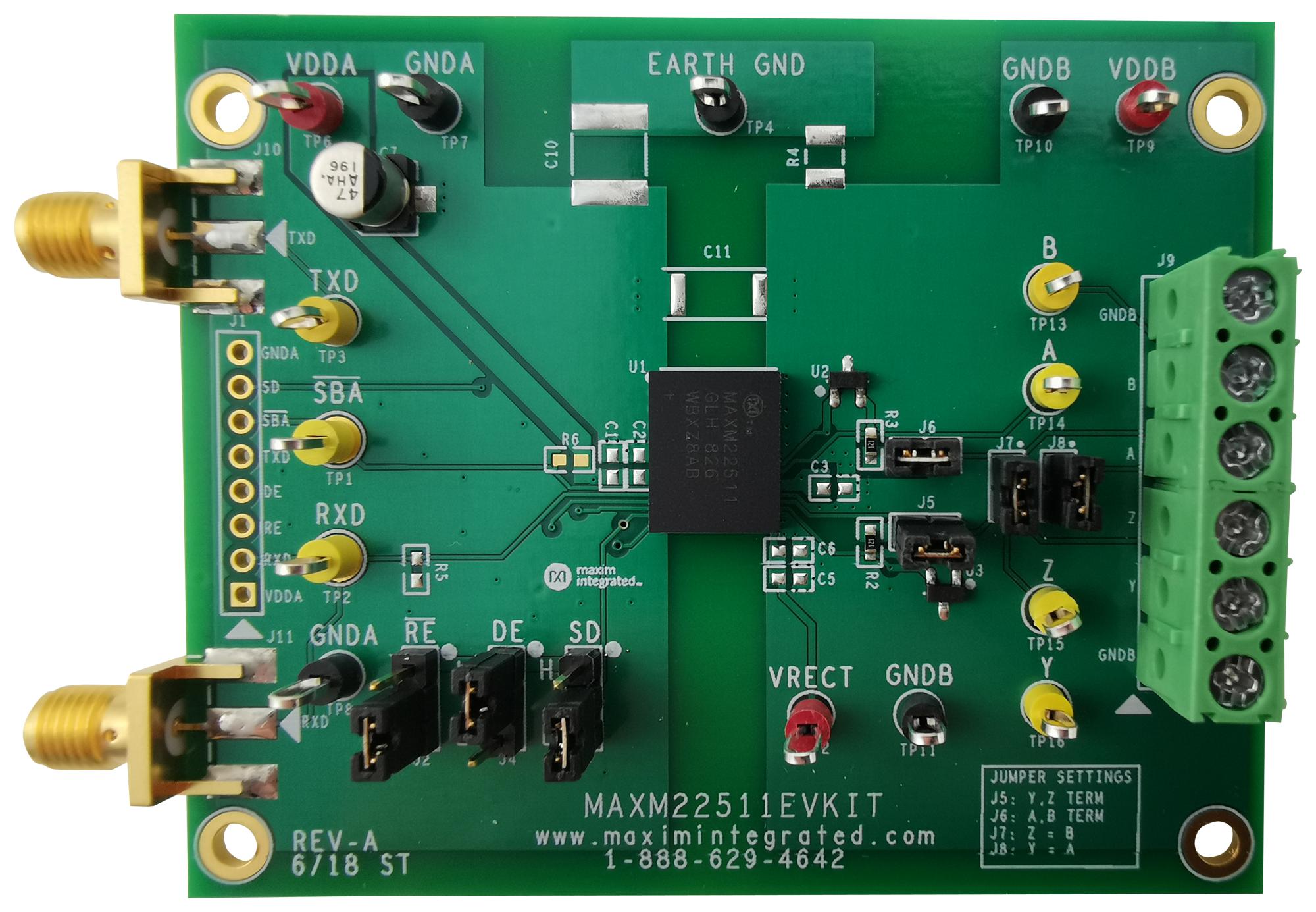 MAXM22511EVKIT# - Analog Devices - Evaluation Board, RS-485/RS-422 Transceiver, Isolated ...