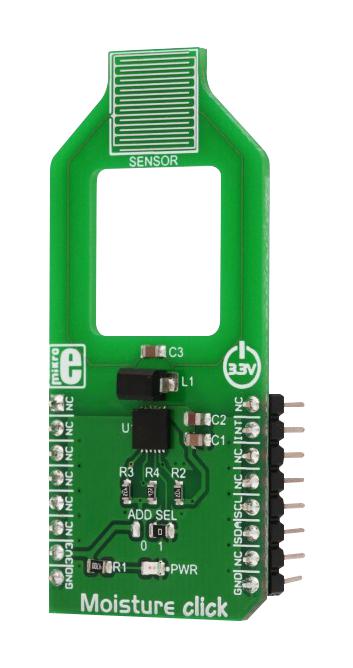 MIKROE-3084 - Mikroelektronika - Add-On Board, Moisture Click Board ... MIKROE-3084 - Mikroelektronika - Add-On Board, Moisture Click Board ...