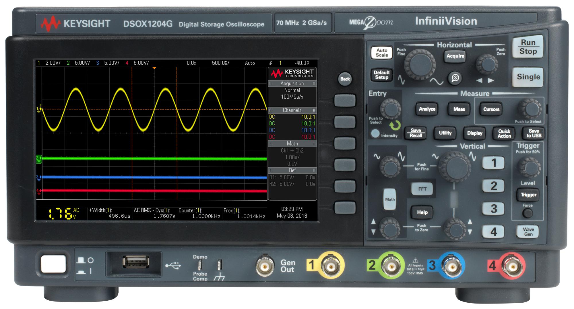 DSOX1204G - Keysight Technologies - Digital Oscilloscope, InfiniiVision ...