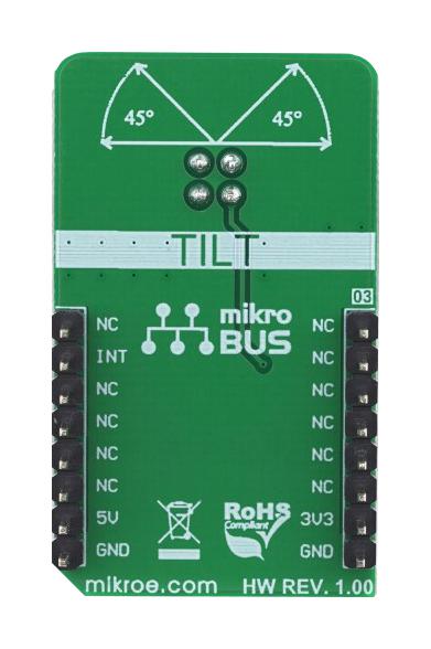 MIKROE-3343 - Mikroelektronika - Add-On Board, Tilt 2 Click Board, Tilt Sensor Switch ...