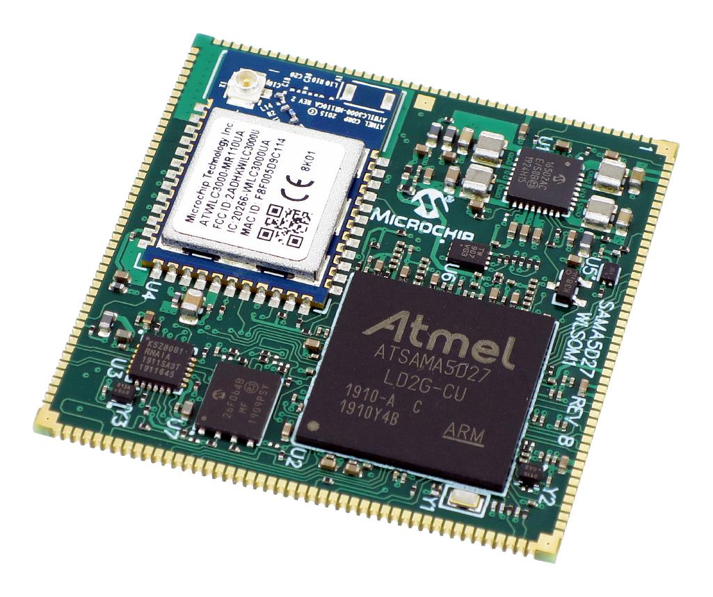 ATSAMA5D27-WLSOM1 - Microchip - EVAL MODULE, ARM CORTEX-A5 MPU | element14 Korea