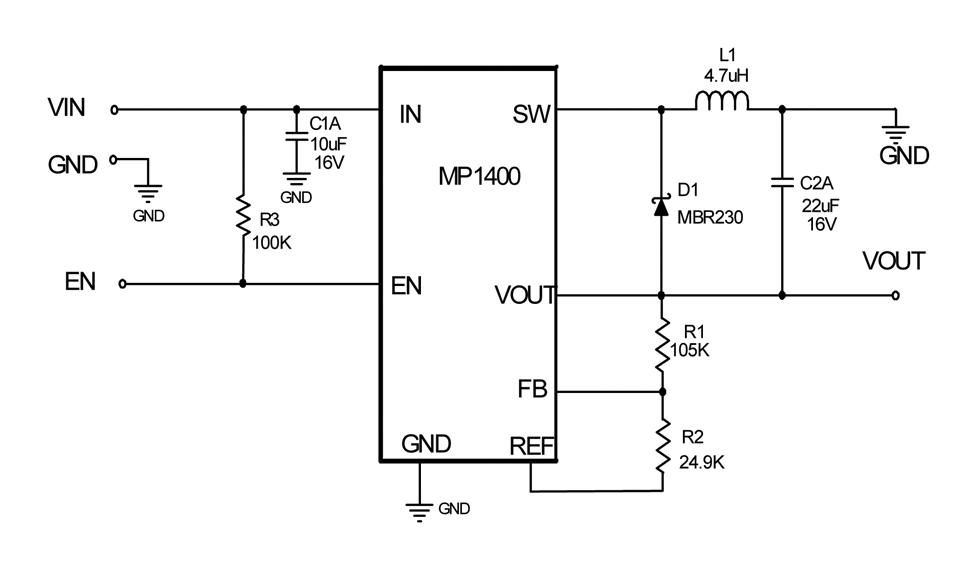 MP1400GC-P - Monolithic Power Systems (mps) - DC-DC Switching Buck (Step Down) Regulator, 2.7V ...