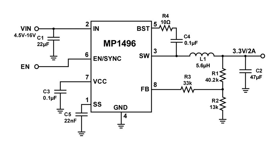 MP1496SGJ-P - Monolithic Power Systems (mps) - DC-DC Switching Synchronous Buck Regulator, 4.5V ...