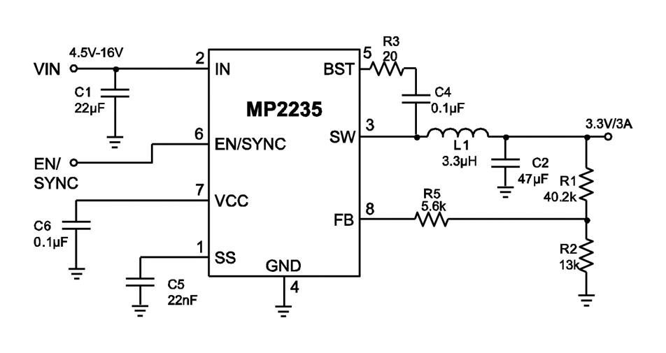 MP2235SGJ-P - Monolithic Power Systems (mps) - DC-DC Switching Synchronous Buck Regulator, 4.5V ...