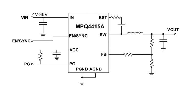 MPQ4415AGQB-Z - Monolithic Power Systems (mps) - DC-DC Switching Synchronous Buck Regulator, 4V ...
