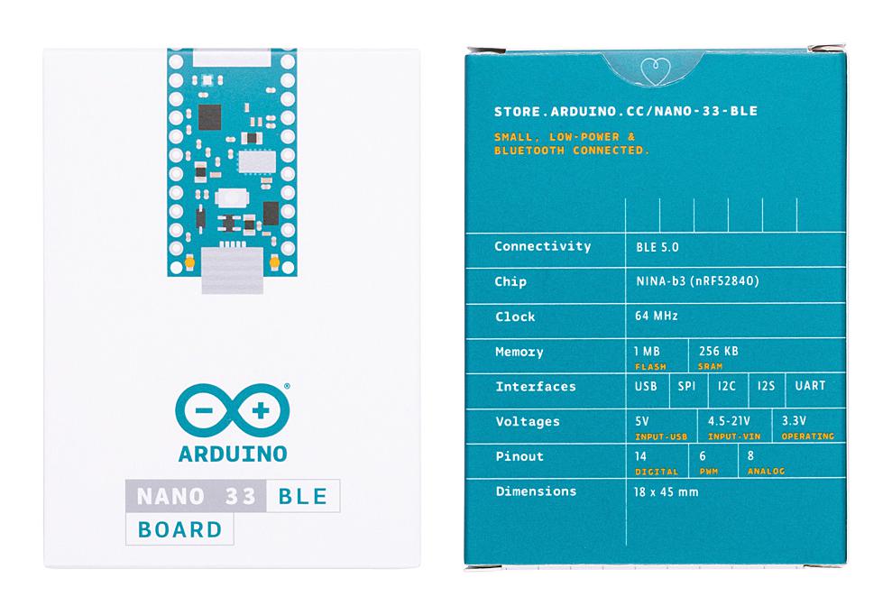 ABX00030 - Arduino - Development Board, Arduino Nano 33 BLE, Cortex-M4F | element14 Korea