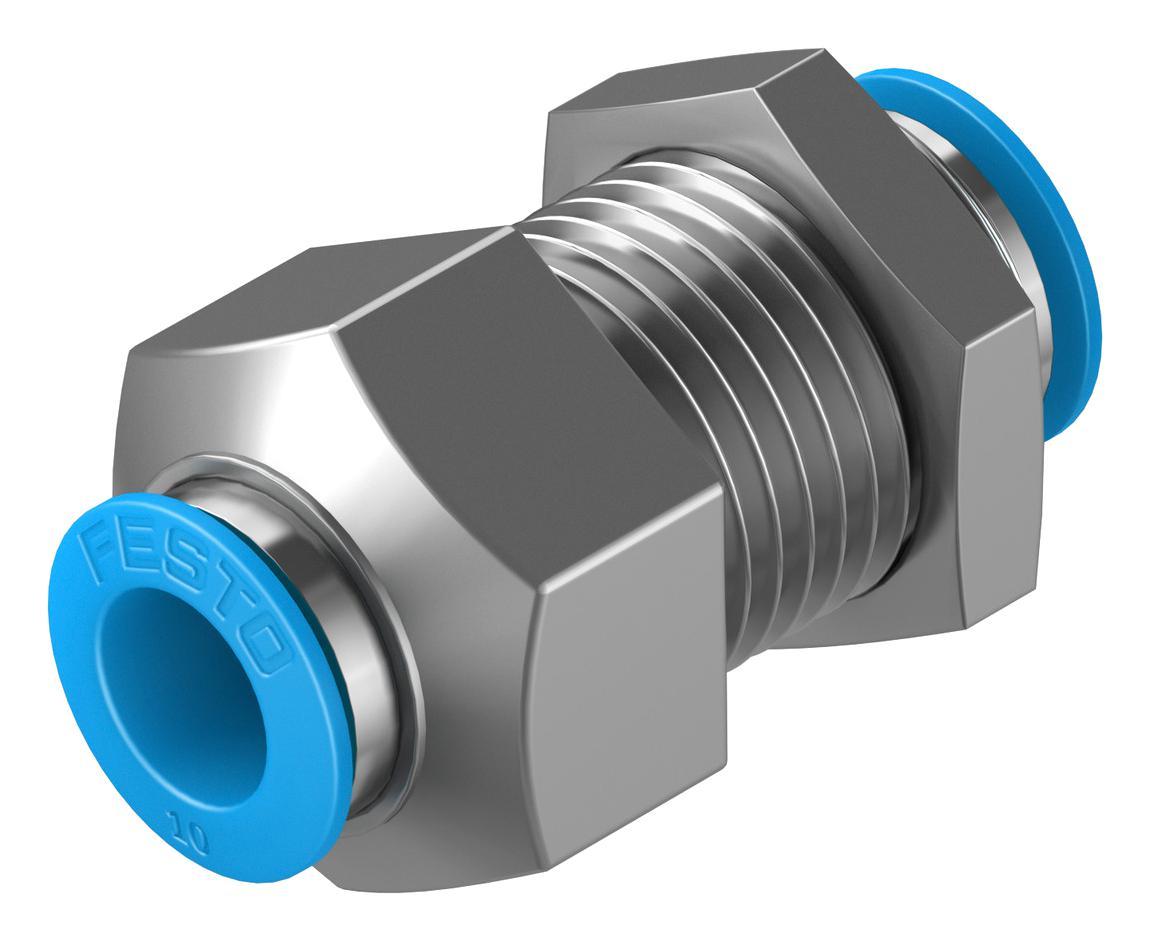 QSS-10-F - Festo - Pneumatic Fitting, Push-In Bulkhead Fitting, M20 ...