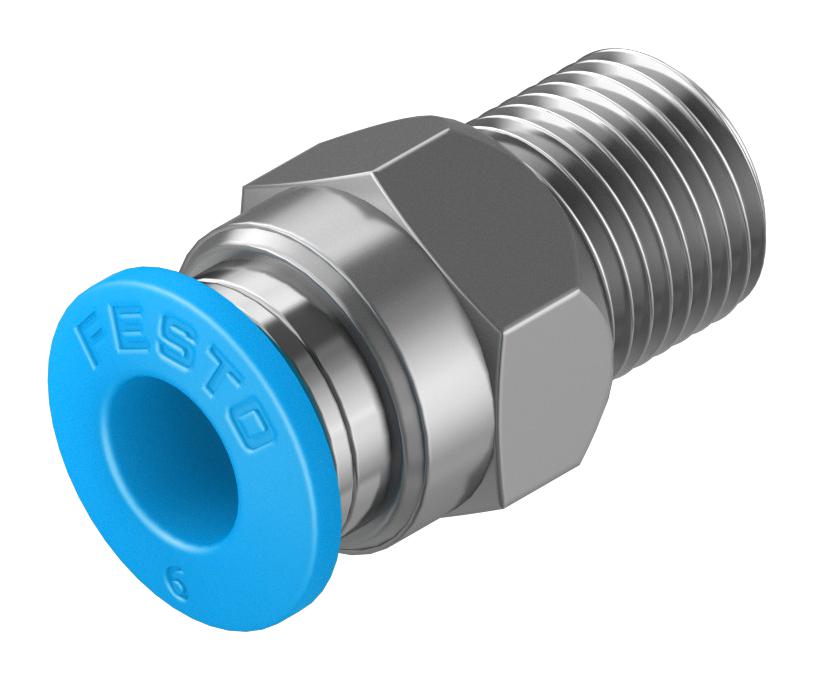 153002 - Festo - Pneumatic Fitting, Push-In Straight Connector, R1/8 | element14 Korea
