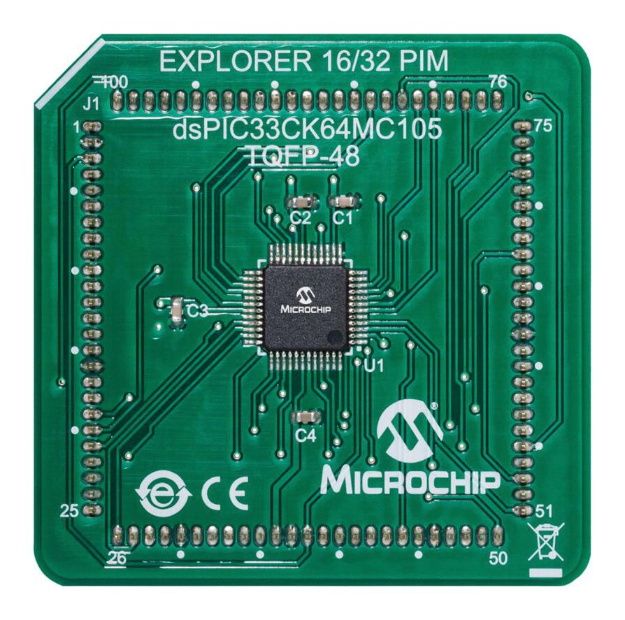MA330052 - Microchip - Plug-in Module, dsPIC33CK64MC105, Digital Signal ...