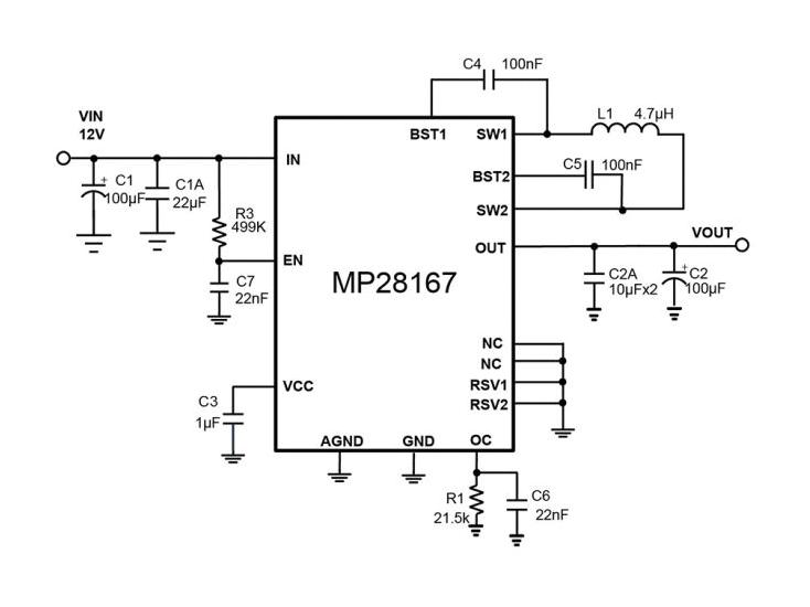 MP28167GQ-P - Monolithic Power Systems (mps) - DC-DC Switching Synchronous Buck-Boost Regulator ...