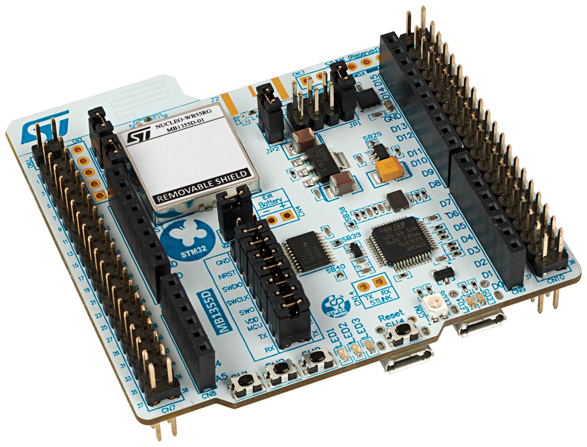 NUCLEO-WB55RG - Stmicroelectronics - Development Board, STM32WB Nucleo-64, STM32WB55RGV6U ...