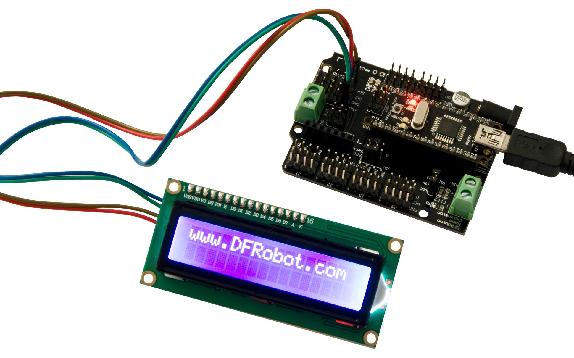 DFR0063 - Dfrobot - Expansion Board, I2C 16x2 Arduino LCD Display Module, Arduino/Genuino UNO ...