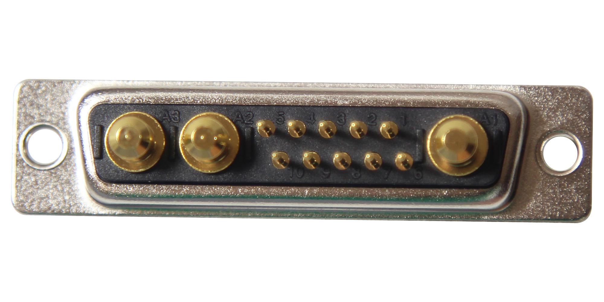 681M13W3203L001 - Norcomp - Combination Layout D Sub Connector, Power-D 681M Series, DB-13W3 ...