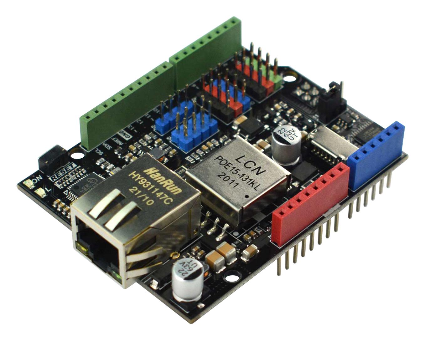 Dfr0850 Dfrobot Ethernet And Poe Shield W5500 Arduino Ethernet Shield 2 Element14 Korea