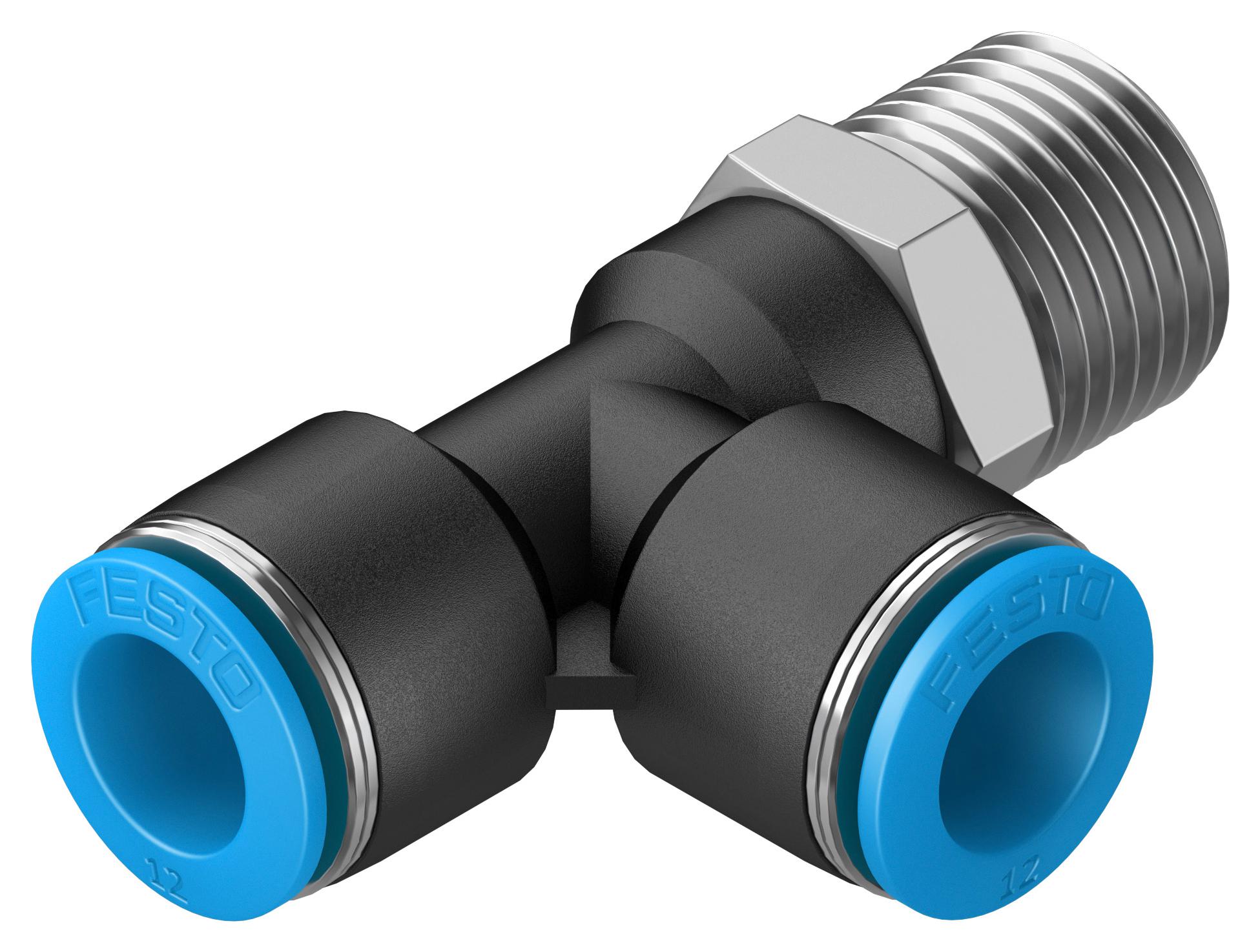 153126 - Festo - Push-In T-Fitting, R1/2, 6 bar | element14 Korea