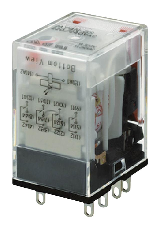 MY4N-GS AC110/120 - Omron Industrial Automation - Power Relay, 4PDT, 120 VAC | element14 Korea