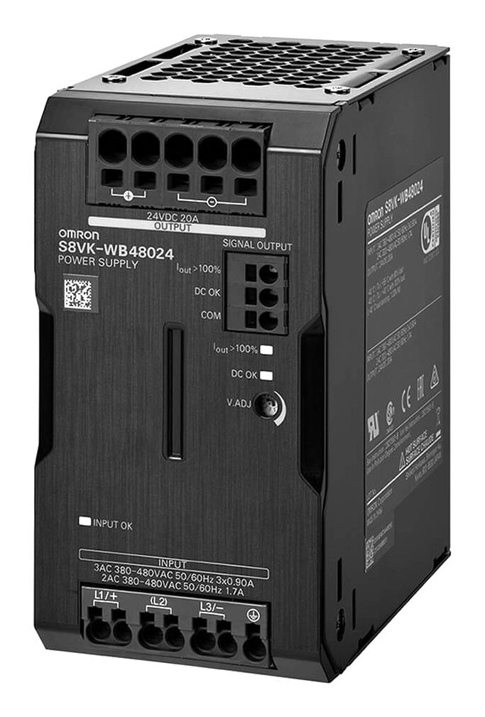 S8VK-WB48024 - Omron Industrial Automation - AC/DC Enclosed Power Supply (PSU), ITE, 1 Outputs ...