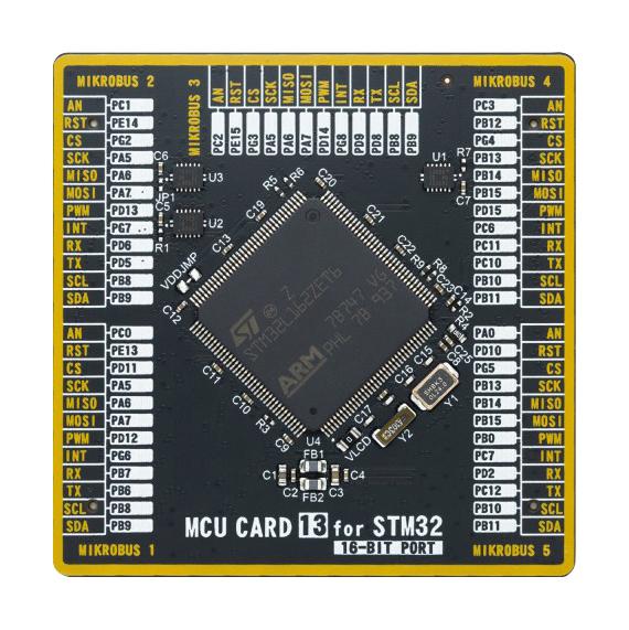 MIKROE-4647 - Mikroelektronika - Add-On Board, MikroE MCU Card 13, STM32 STM32L162ZET6 MCU ...