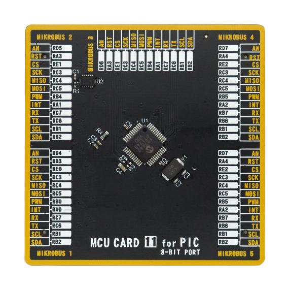Mikroe 4227 Mikroelektronika Add On Board Mikroe Mcu Card 11 Pic18f Pic18f57k42 Mcu