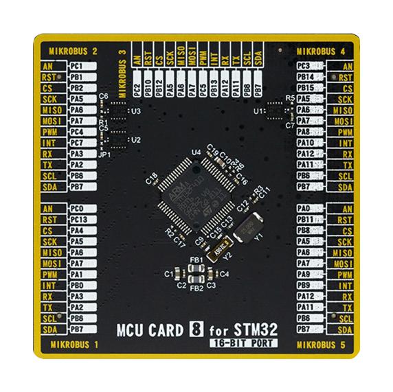 MIKROE-3732 - Mikroelektronika - Add-On Board, MikroE MCU Card 8, STM32 STM32F410RBT6 MCU ...