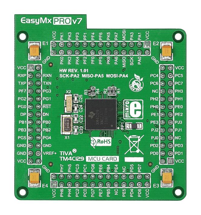 MIKROE-1620 - Mikroelektronika - Add-On Board, MikroE MCU EasyMx PRO v7, Tiva C TM4C129XNCZAD ...