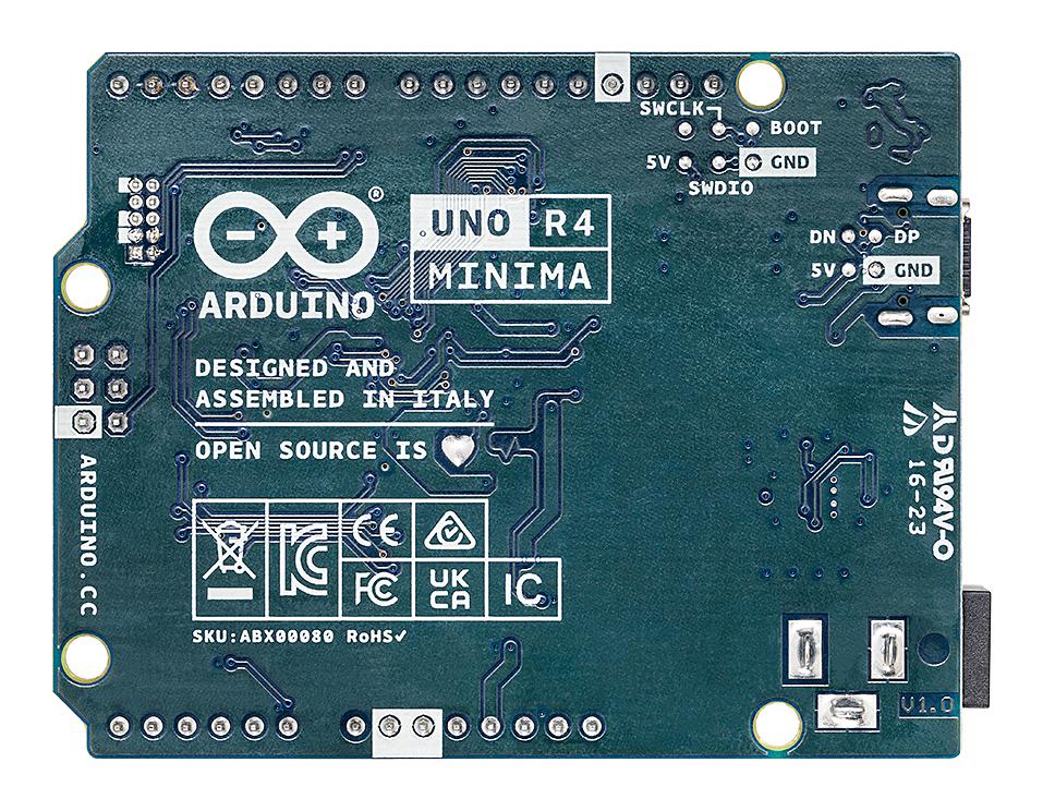 ABX00080 - Arduino - Development Board, UNO R4 Minima, R7FA4M1AB3CFM#AA0 | element14 Korea