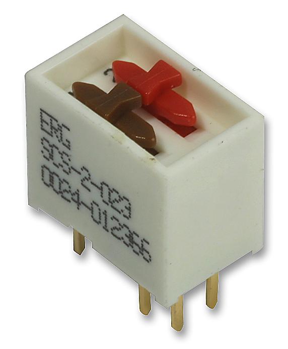 SCS-2-023 - Erg Components - DIP / SIP Switch, 2 Circuits, Slide ...