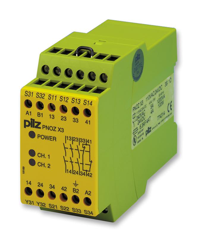 774-314 PNOZ/X3/110V24V - Pilz - Safety Relay, 24 VDC, 3PST-NO ...